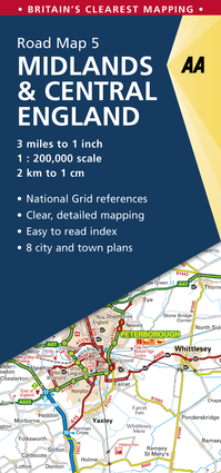 Midlands & Central England Road Map | Independent Publishers Group